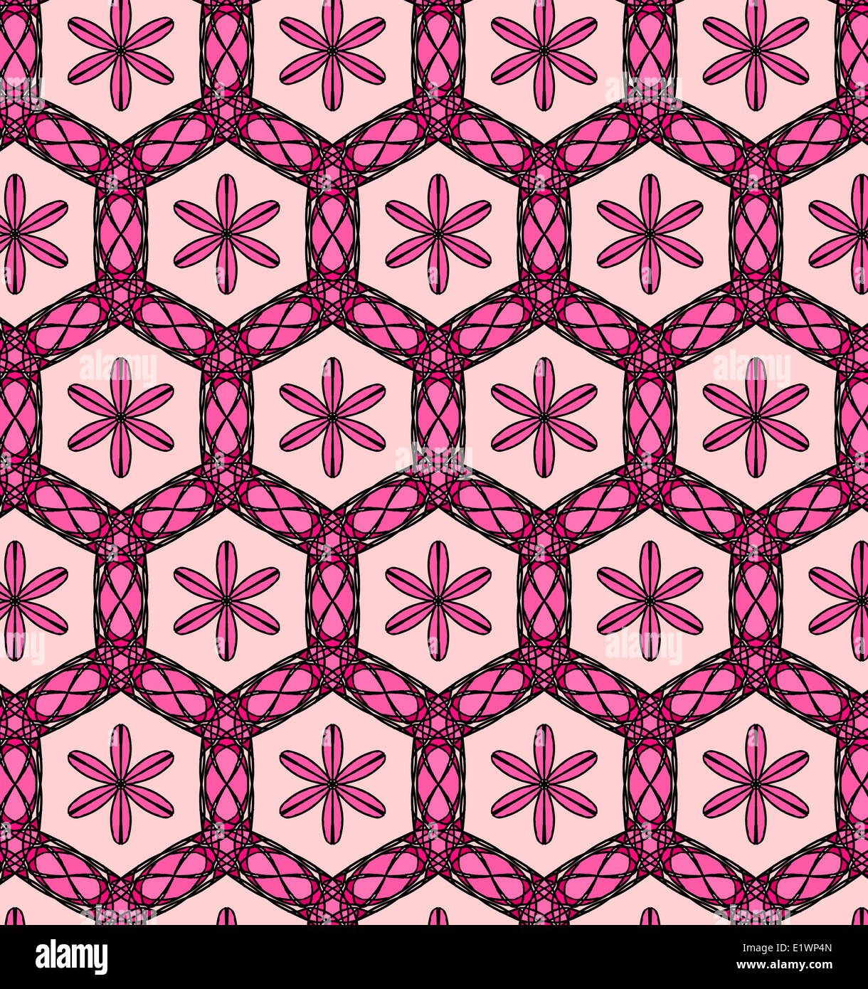 Illustration of symmetrical patterned wallpaper Stock Photo - Alamy