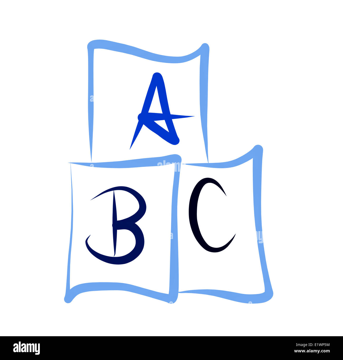 Illustration of A,B, C blocks Stock Photo - Alamy