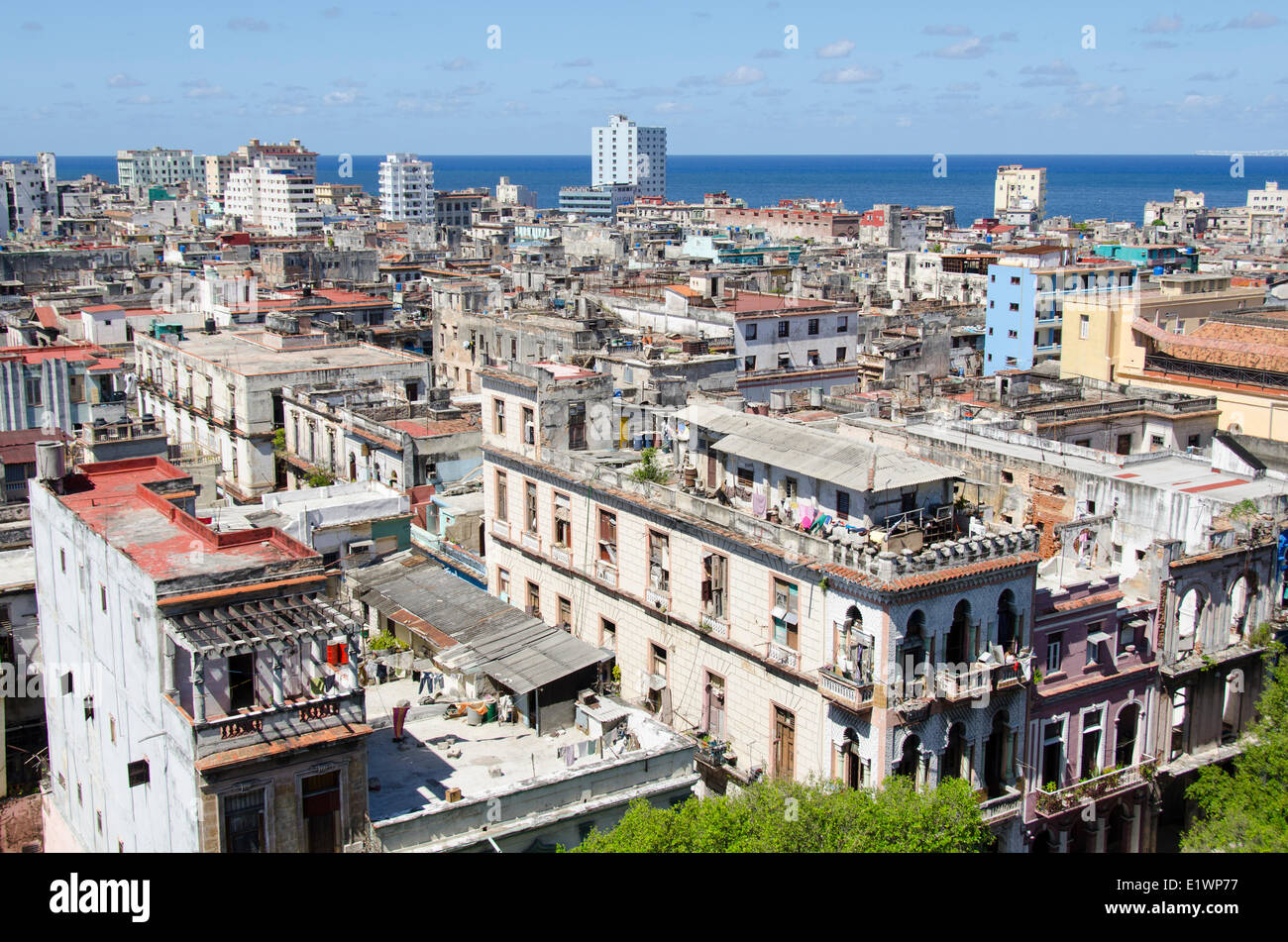Rooftops towards the Malecon, Havana, Cuba Stock Photo - Alamy