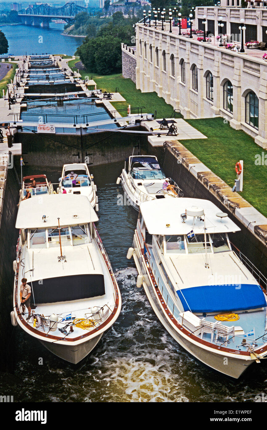 UPPER OTTAWA LOCKS, RIDEAU CANAL, OTTAWA, ONTARIO, CANADA Stock Photo ...