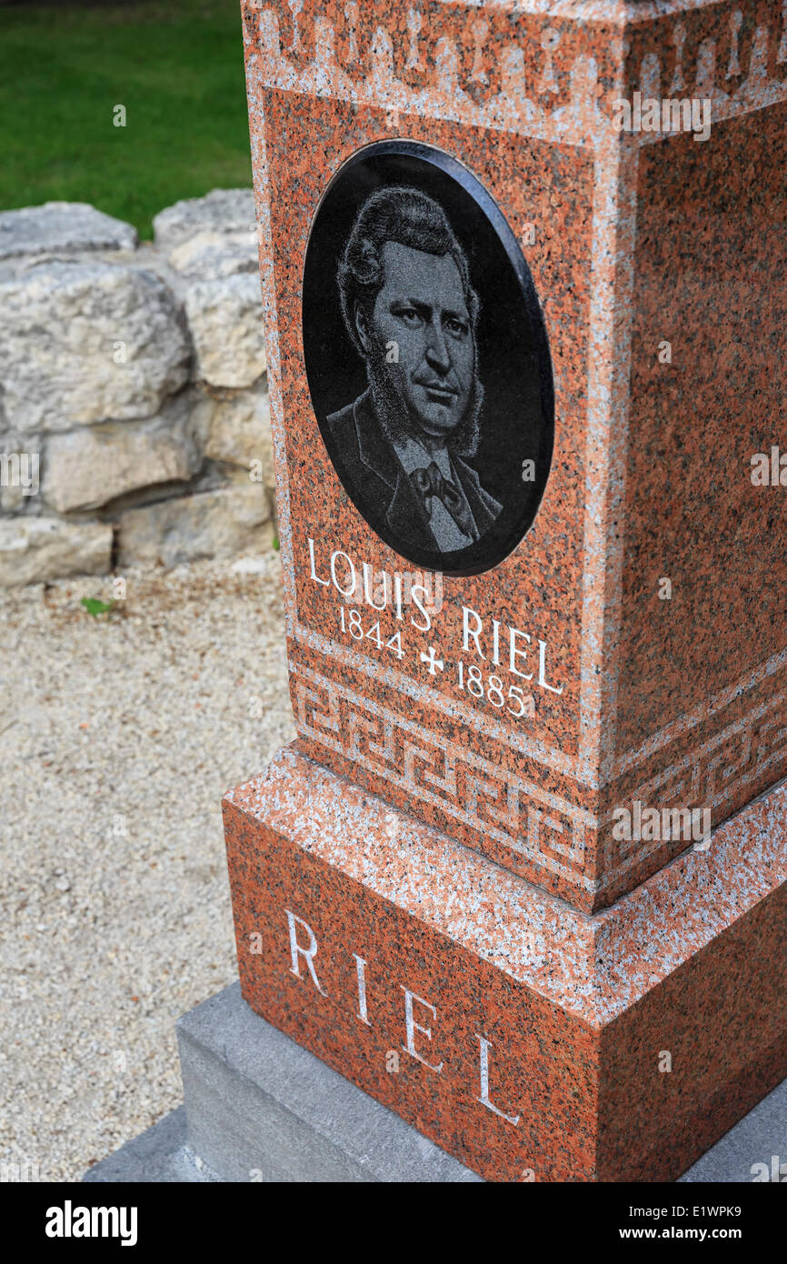 Gravesite of Metis leader Louis Riel, Winnipeg, Manitoba, Canada Stock ...