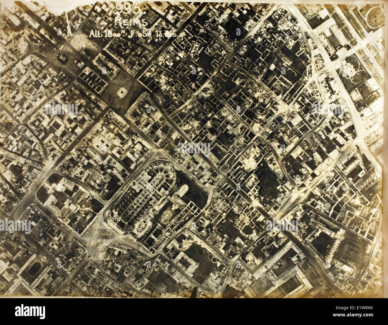 This aerial view from World War I offers a unique perspective on the ...