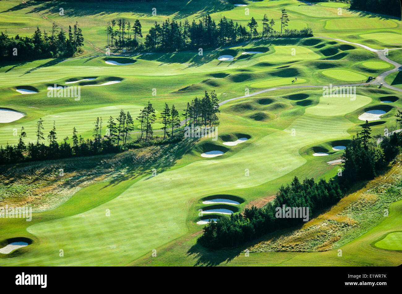 Aerial of The Links at Crowbush Cove, Lakeside, Prince Edward Island ...