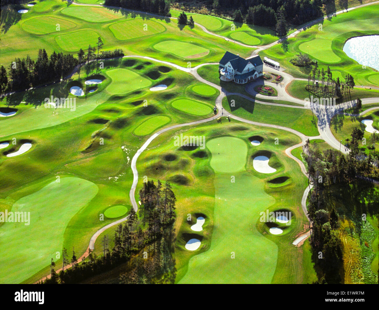 Aerial of The Links at Crowbush Cove, Lakeside, Prince Edward Island ...