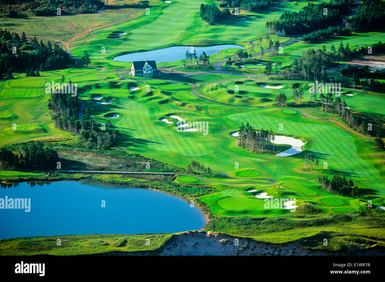 Aerial of The Links at Crowbush Cove, Lakeside, Prince Edward Island ...