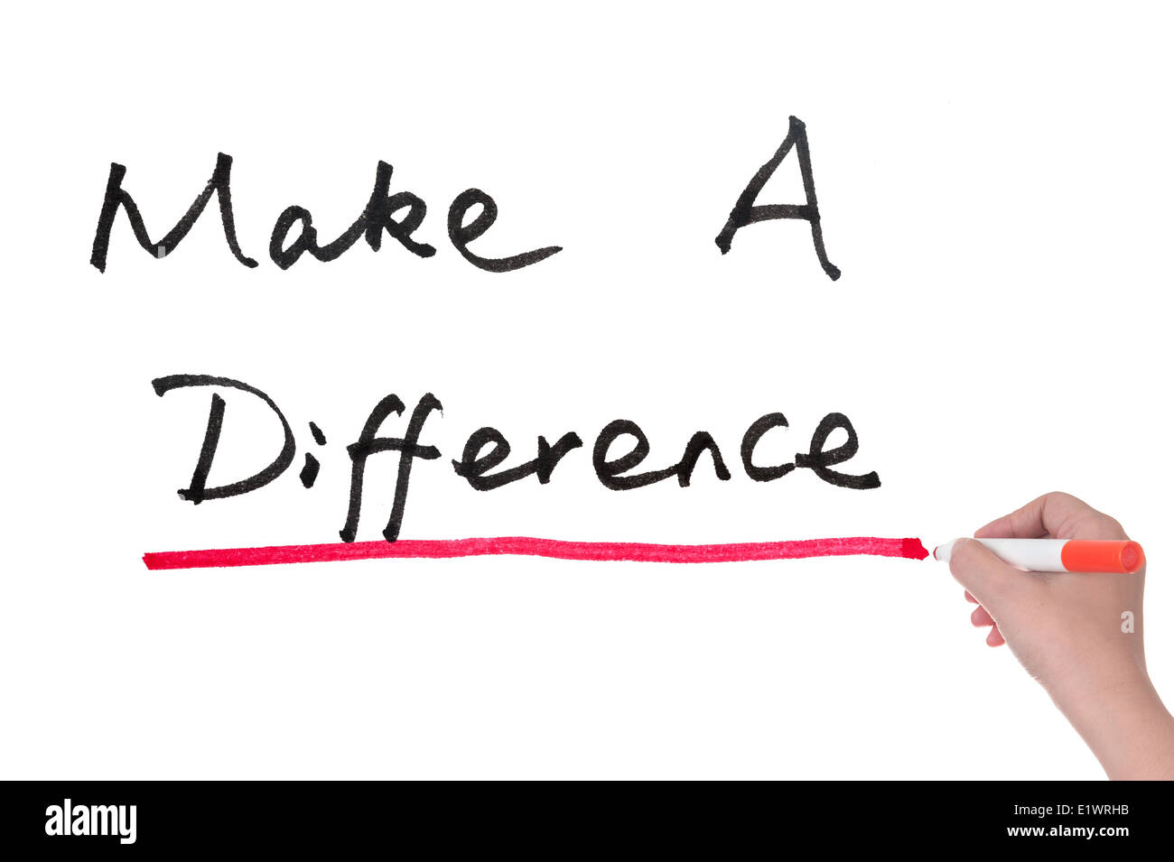 Make a difference words written on paper Stock Photo - Alamy