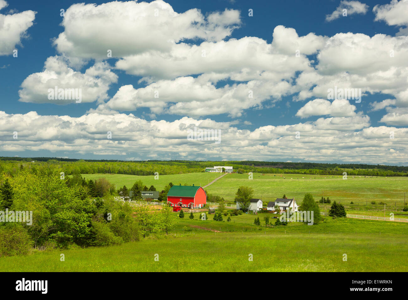 Red barn and farm, Brookfield, Nova Scotia, Canada Stock Photo - Alamy