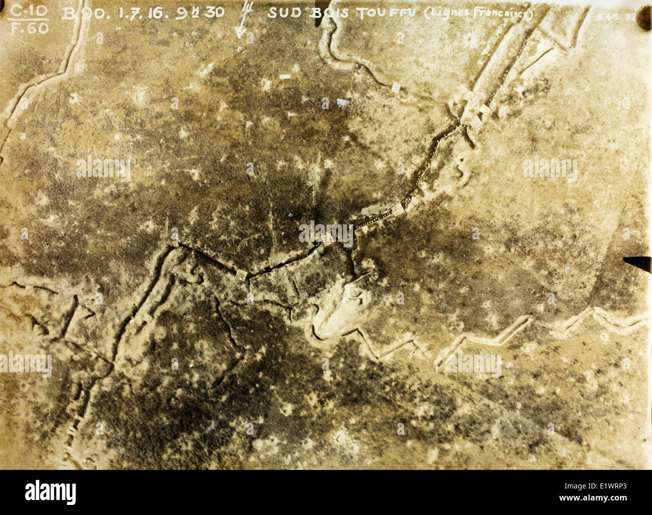 This aerial view from World War I captures the scale of the conflict ...