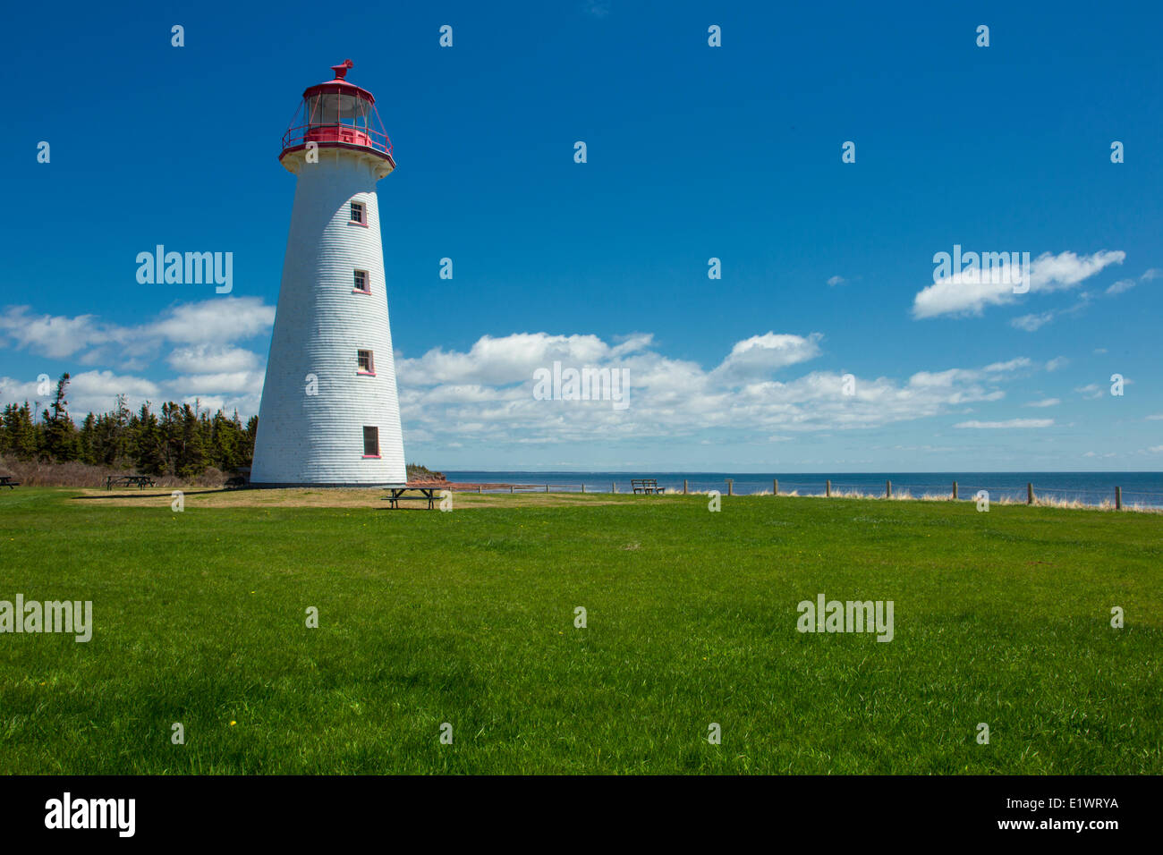 Lighthouse, Point Prim, Prince Edward island, Canada Stock Photo - Alamy