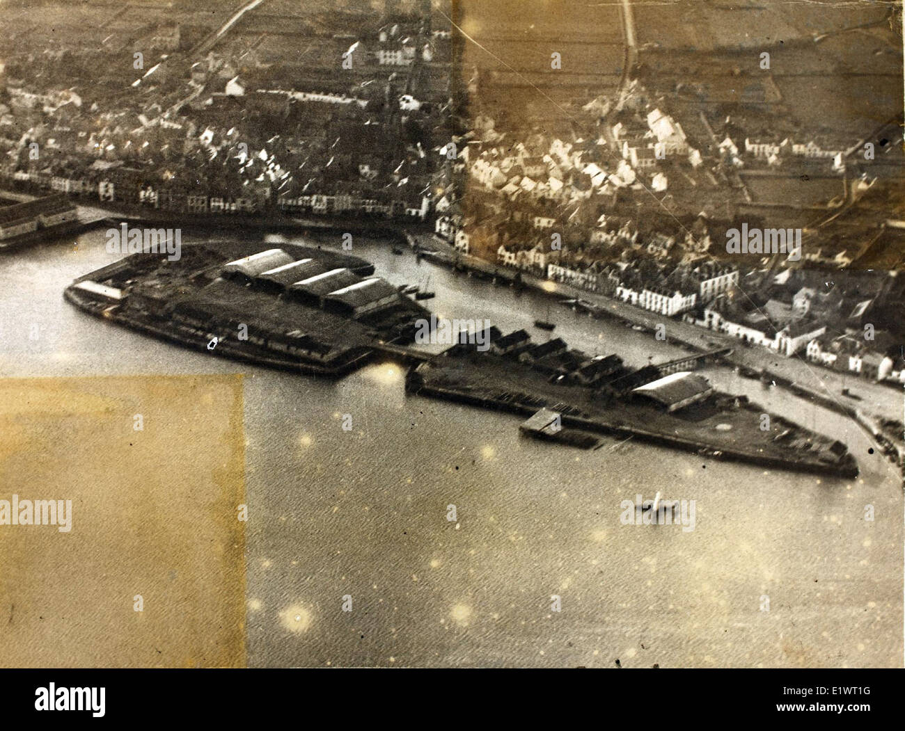 This aerial view from 1914-1918 provides a unique perspective on the ...