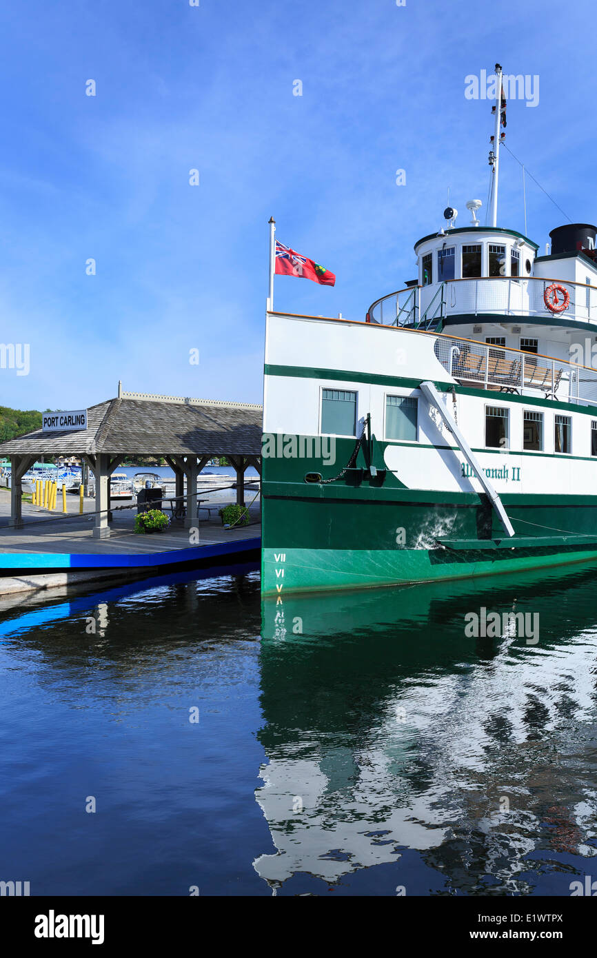 Wenonah II steamship, Port Carling, Muskoka, Ontario, Canada Stock ...