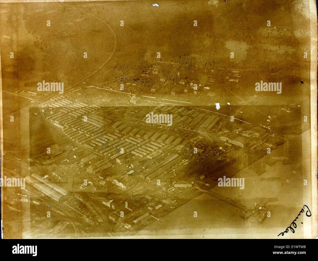 This aerial view from World War I captures the dramatic scope of the ...