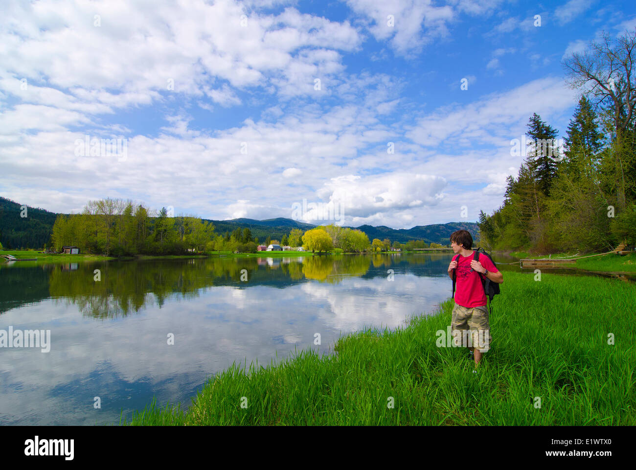 Hiking, Shuswap River, Grindrod, British Columbia, Canada, MR 001 Stock ...