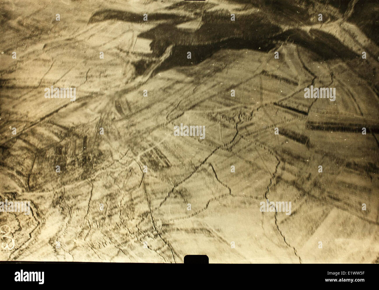 This aerial view taken during World War I captures the intensity of ...