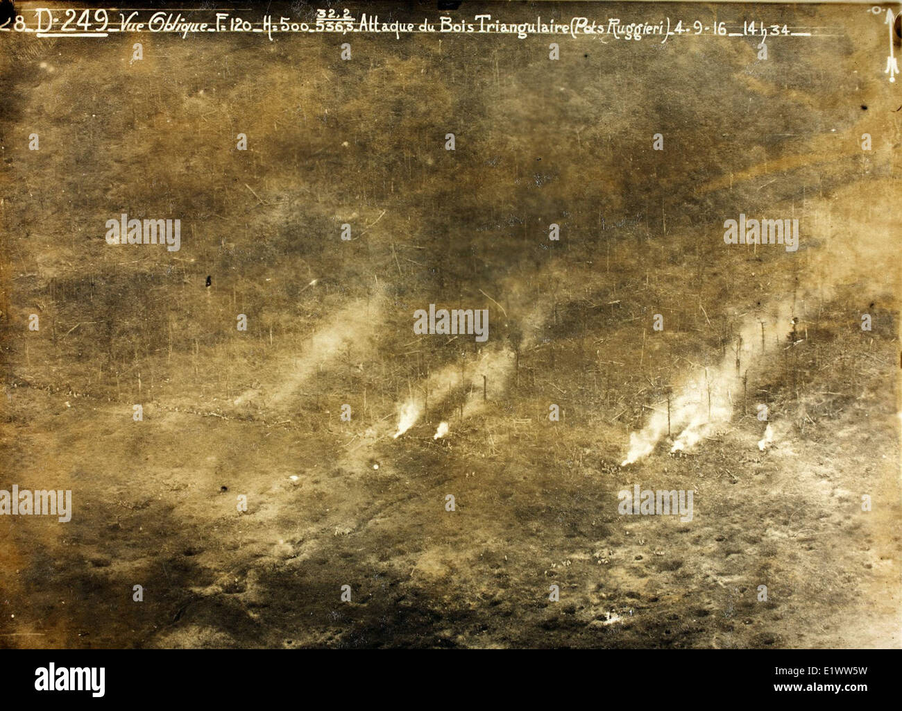 This aerial view from World War I captures the vast scale of military ...