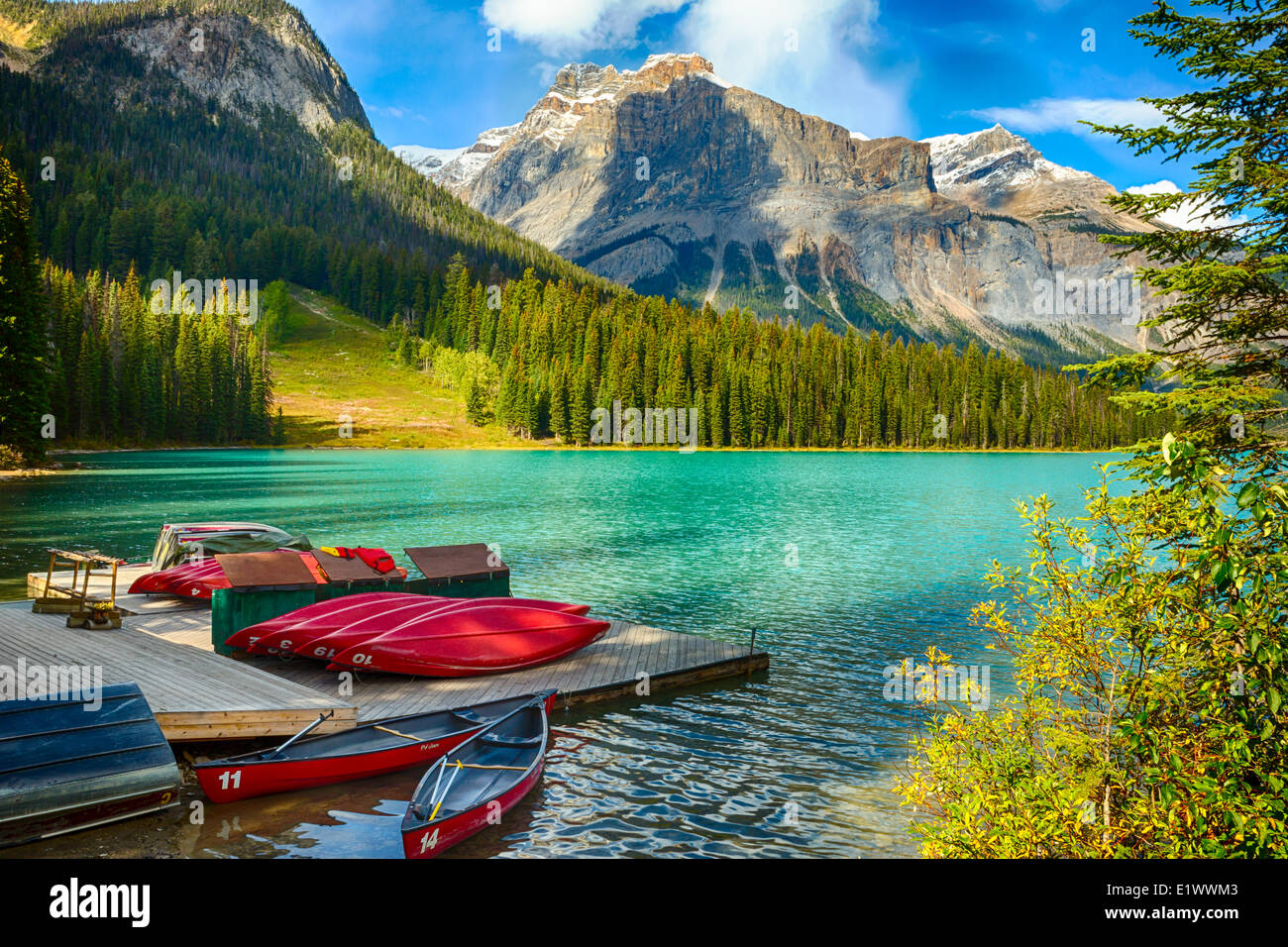 Emerald Lake, Yoho National Park, British Columbia, Canada Stock Photo ...