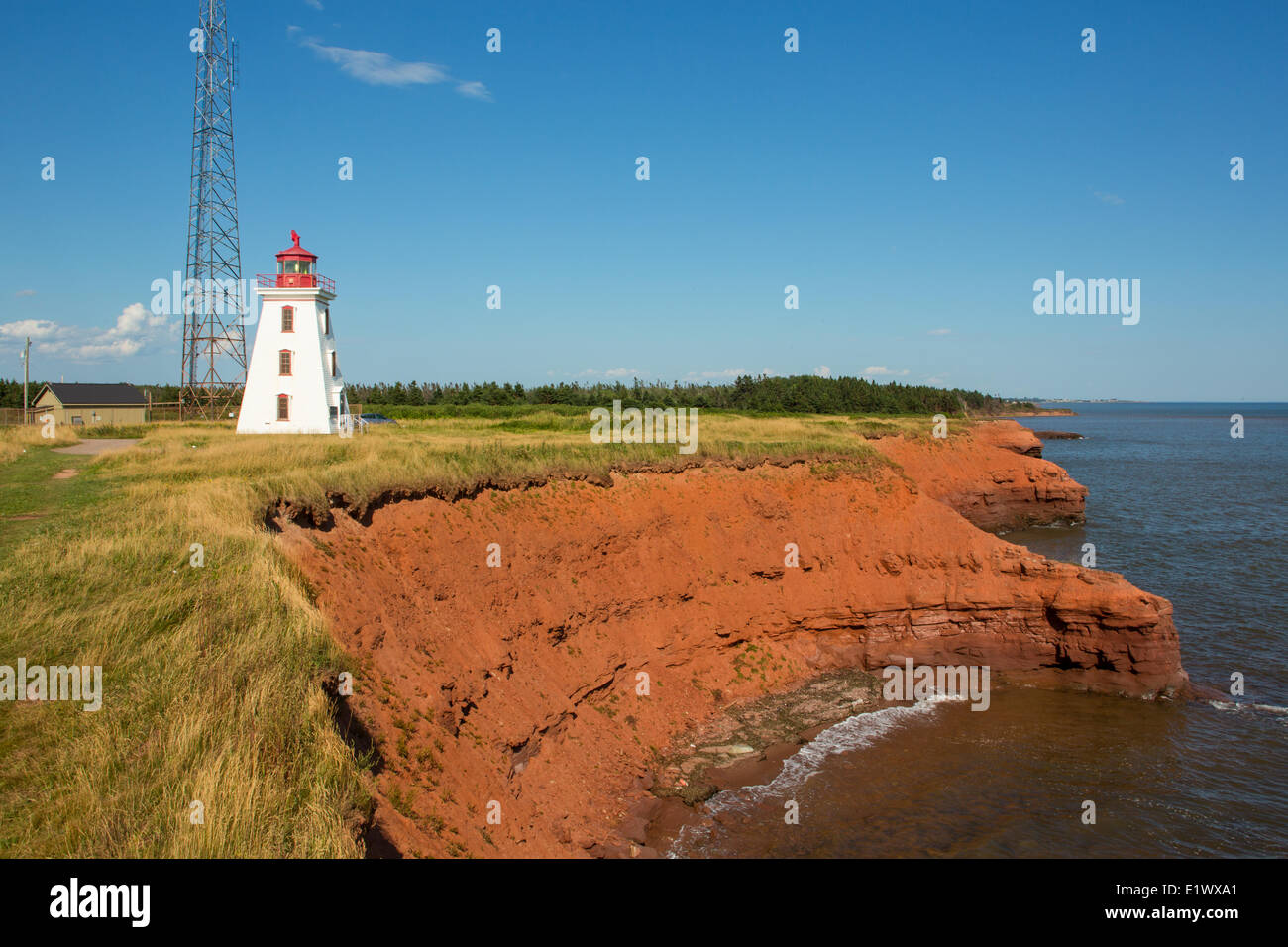 Cape Egmont Lighthouse, Cape Egmont, Prince Edward Island, Canada Stock ...