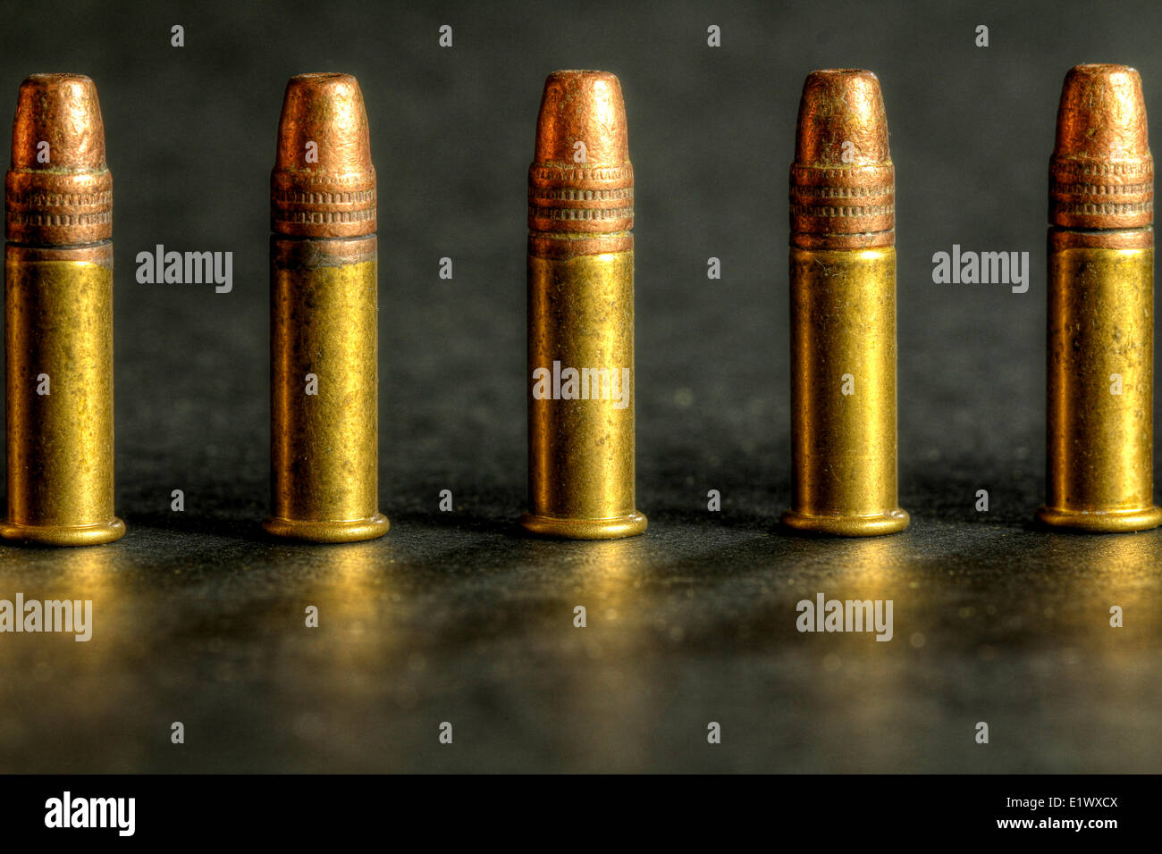 22 calibre long rifle bullets Stock Photo - Alamy