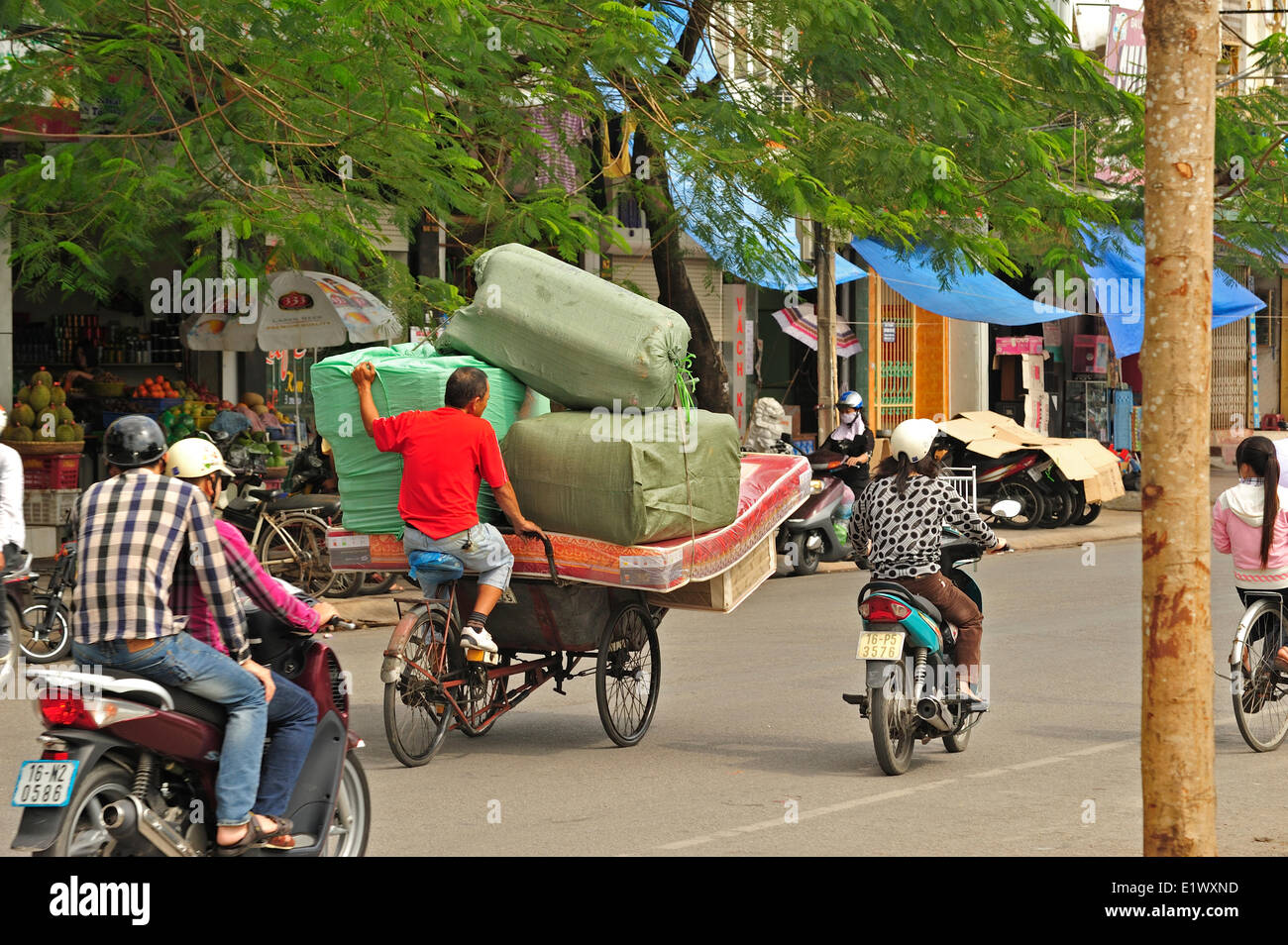 samlo used as delivery vehicle, Haiphong, Vietnam Stock Photo - Alamy