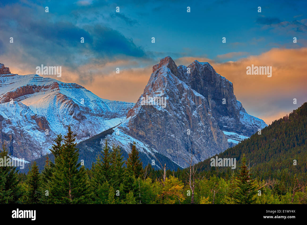 Mount Lougheed,Canadian Rockies, Alberta, Canada Stock Photo - Alamy