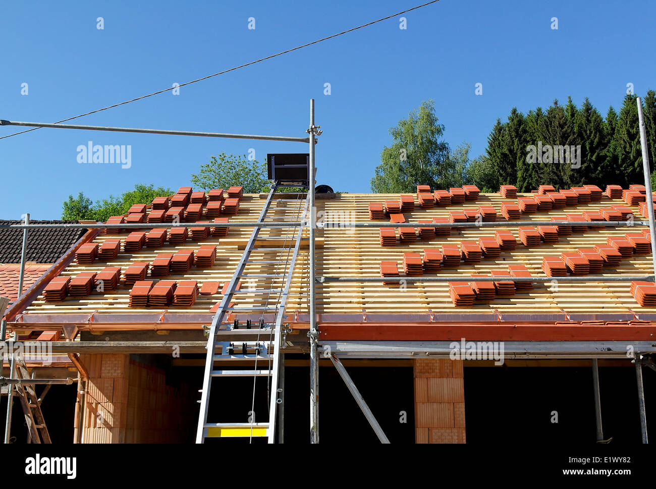 Red tiled roof under hi-res stock photography and images - Alamy