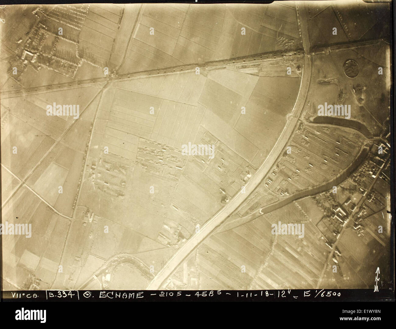 This aerial view from World War I showcases the extent of aerial ...