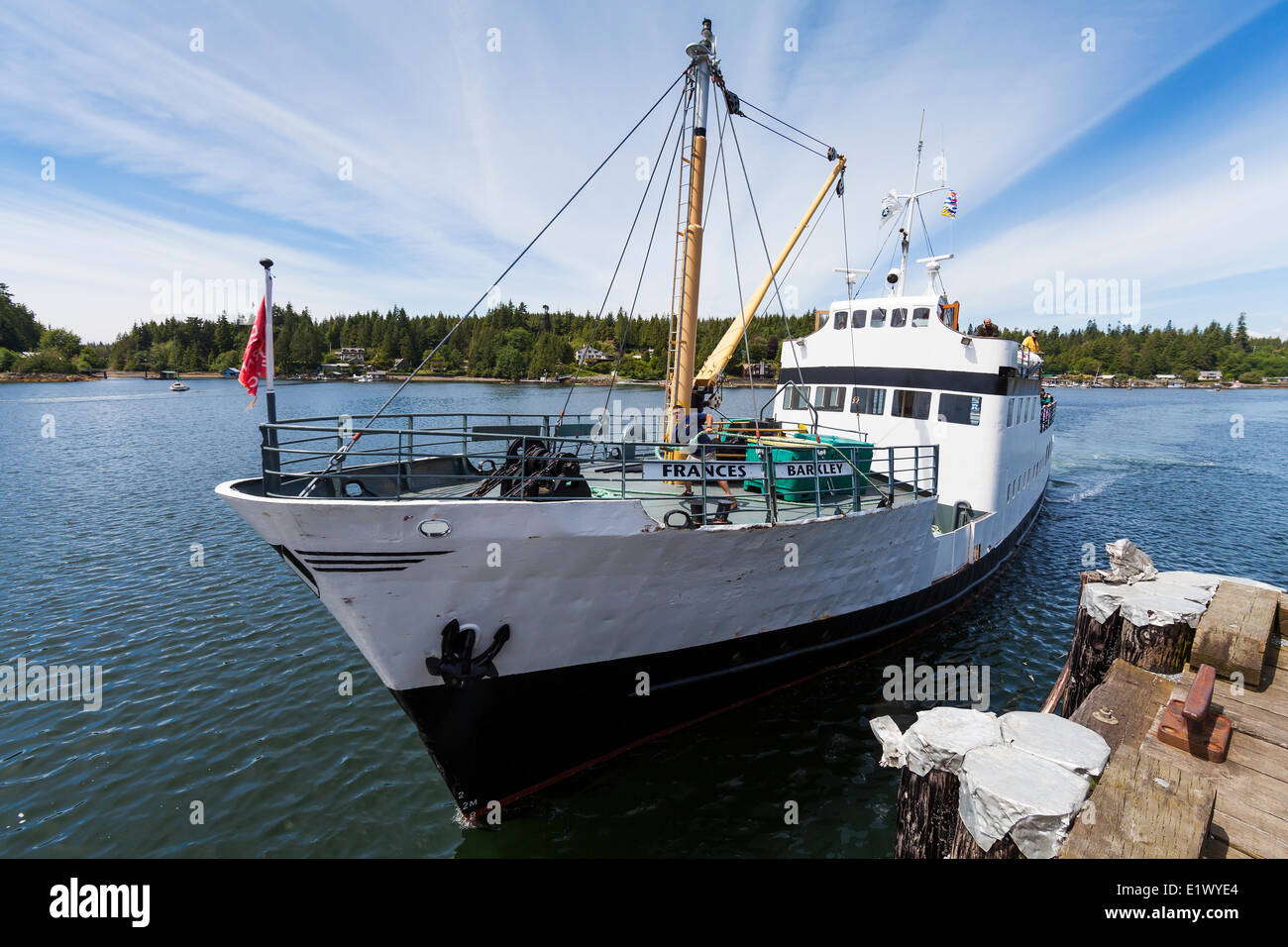 The mv frances barkley prepares to dock in bamfield bamfield hi-res ...