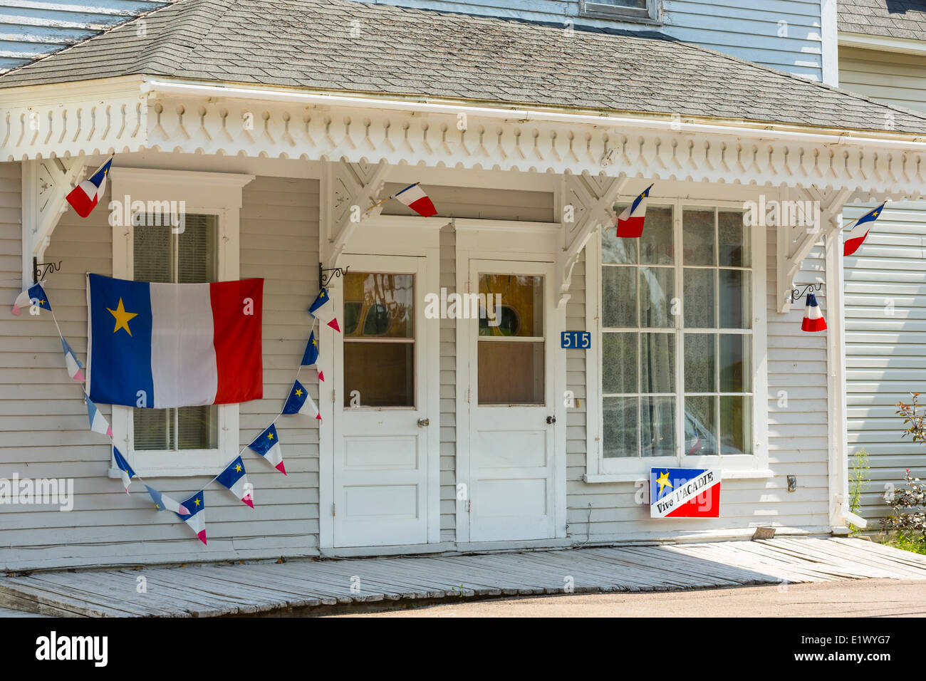 Acadian flags on house hi-res stock photography and images - Alamy