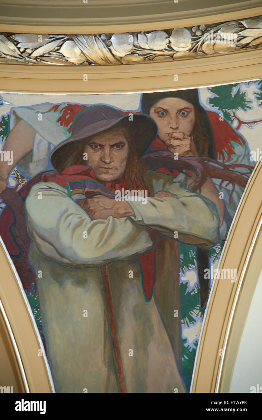 Ceiling Decoration (Murals) in Lord Mayor's Hall in Municipal House by ...