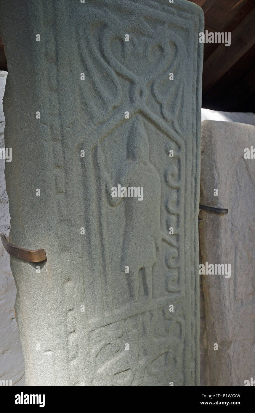 scottish medieval grave stones Stock Photo - Alamy
