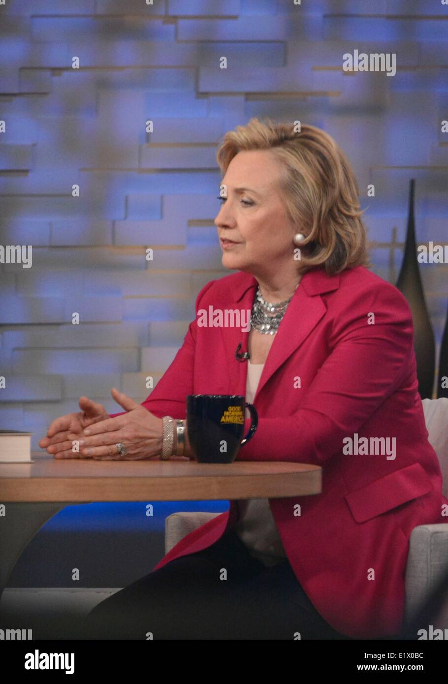 New York, NY, USA. 10th June, 2014. Hillary Clinton at talk show ...