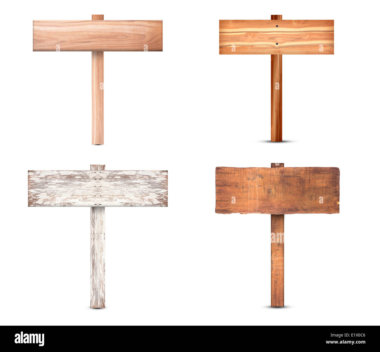 Wooden old sign isolated on background white Stock Photo - Alamy