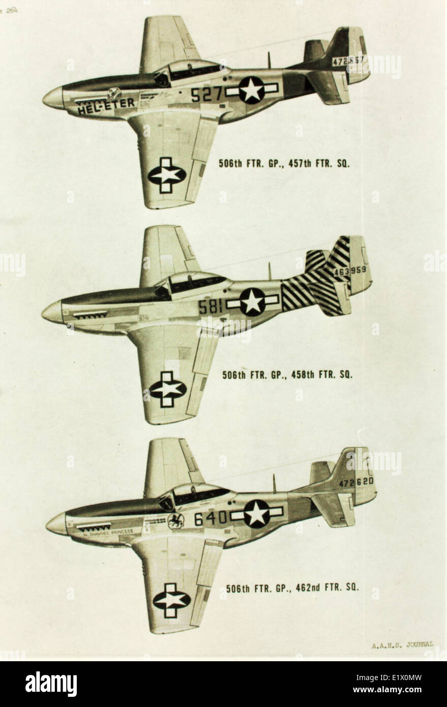 Bombardment Group; 20th Air Force; 465th, 463rd, 458th Squadron; P-47s ...