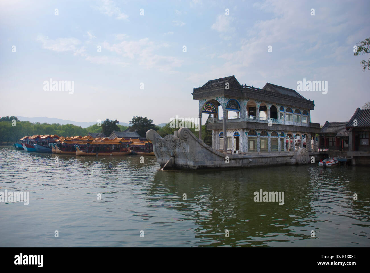 Marble Boat in Summer Palace, Beijing, China Stock Photo - Alamy