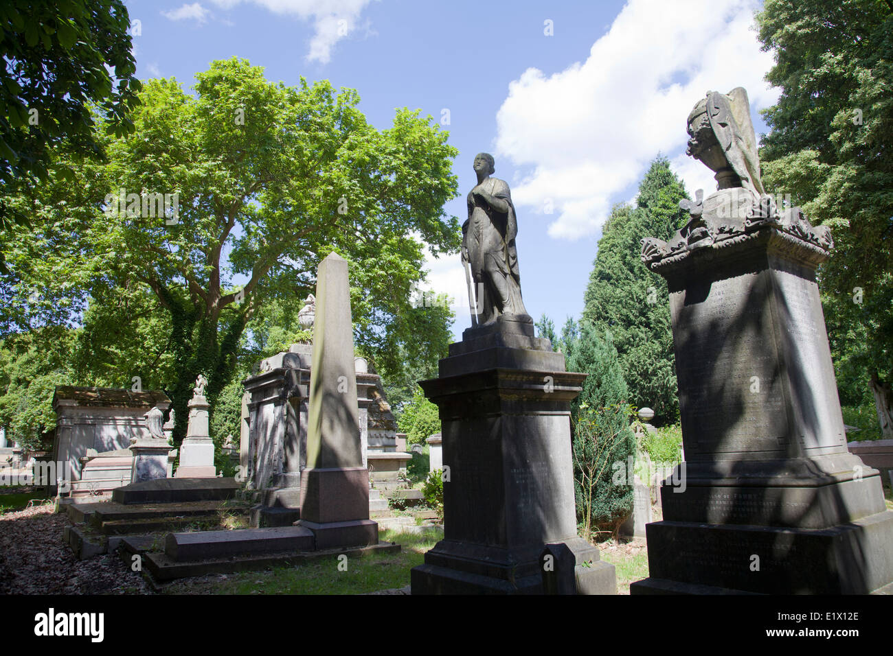 Kensal Green Cemetery on Harrow Road in West London - UK Stock Photo ...