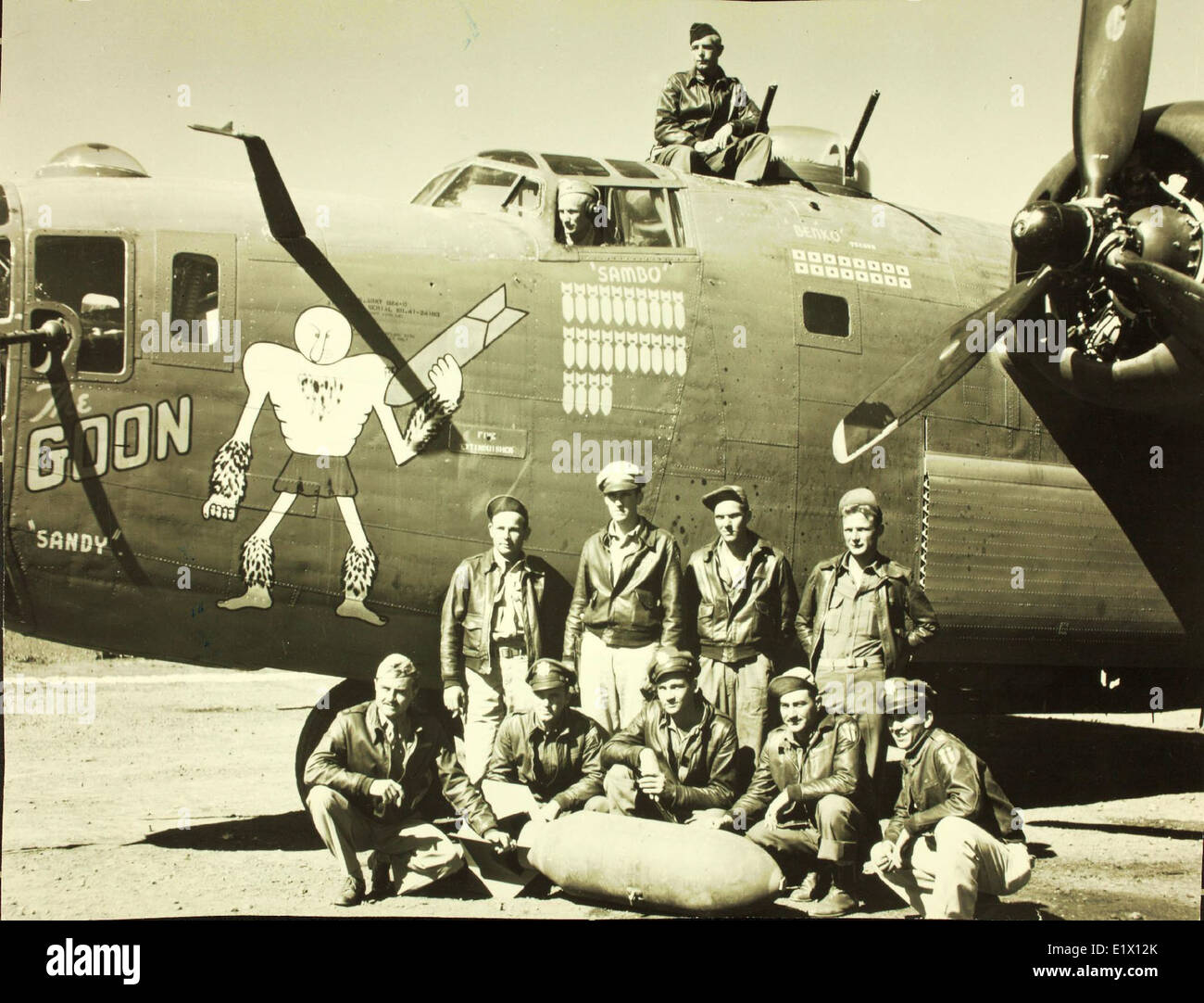 The B-24D Liberator, serial number 41-24183, served with the 374th ...