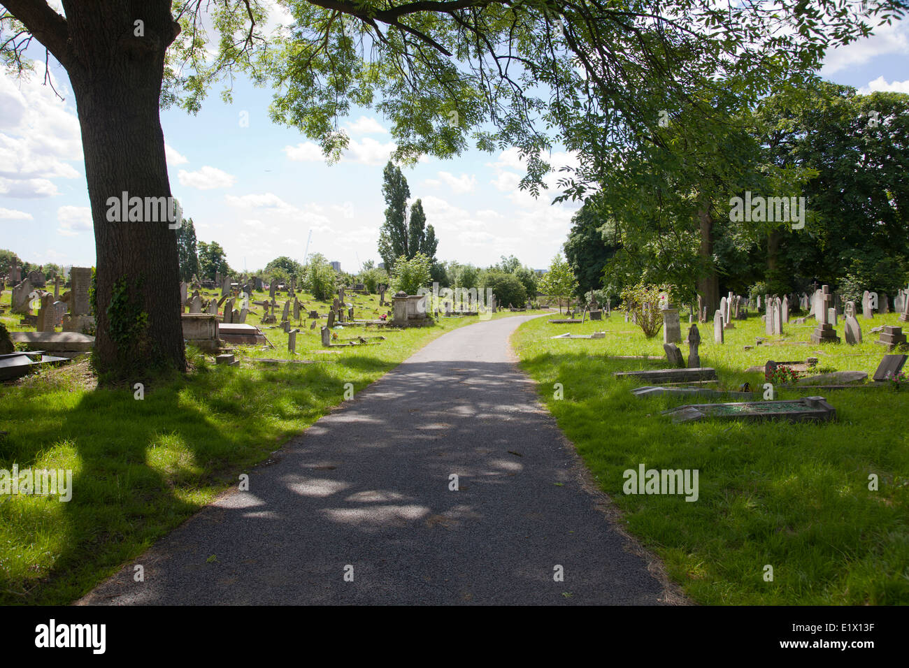 Kensal Green Cemetery on Harrow Road in West London - UK Stock Photo ...