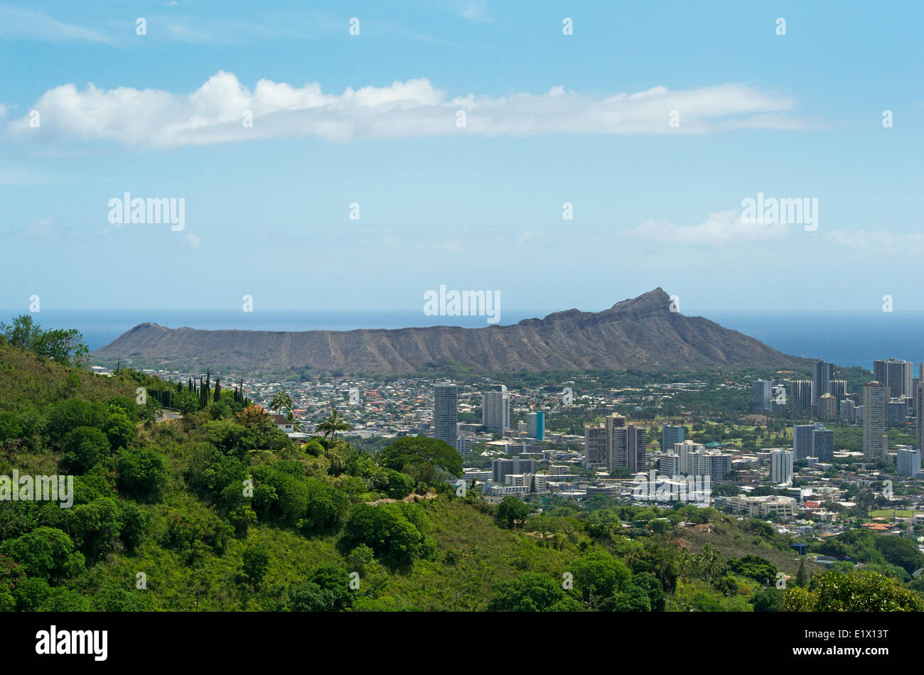 Oahu diamond head view water hi-res stock photography and images - Alamy