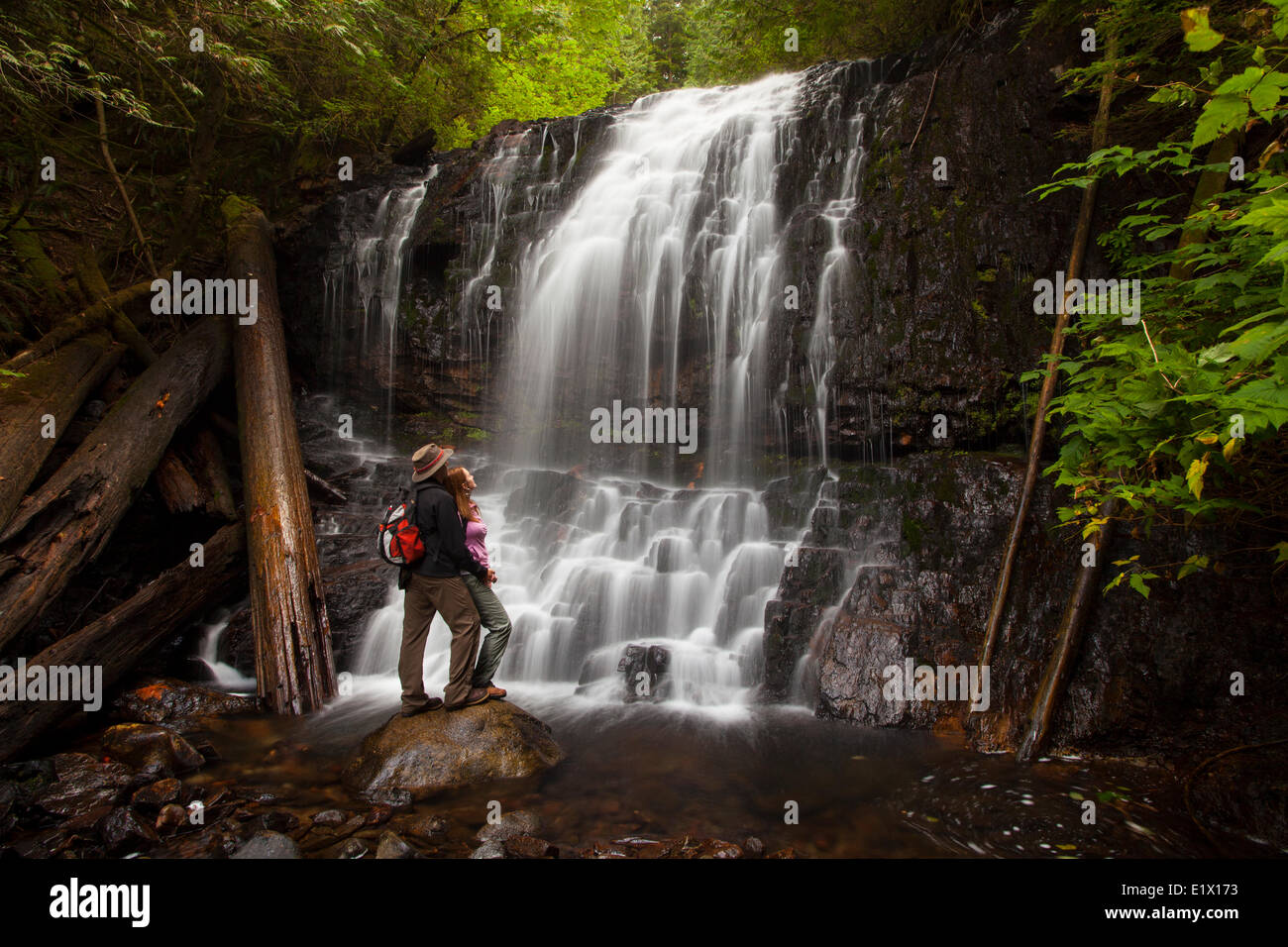 Waterfall, Sasquatch Provincial Park, Harrison Hot Springs, BC Stock ...