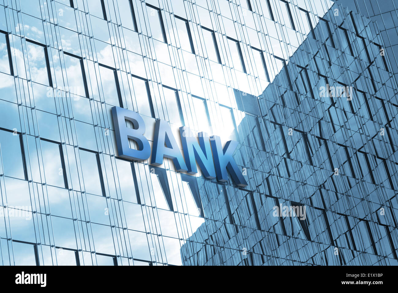 Building and sign bank Stock Photo - Alamy