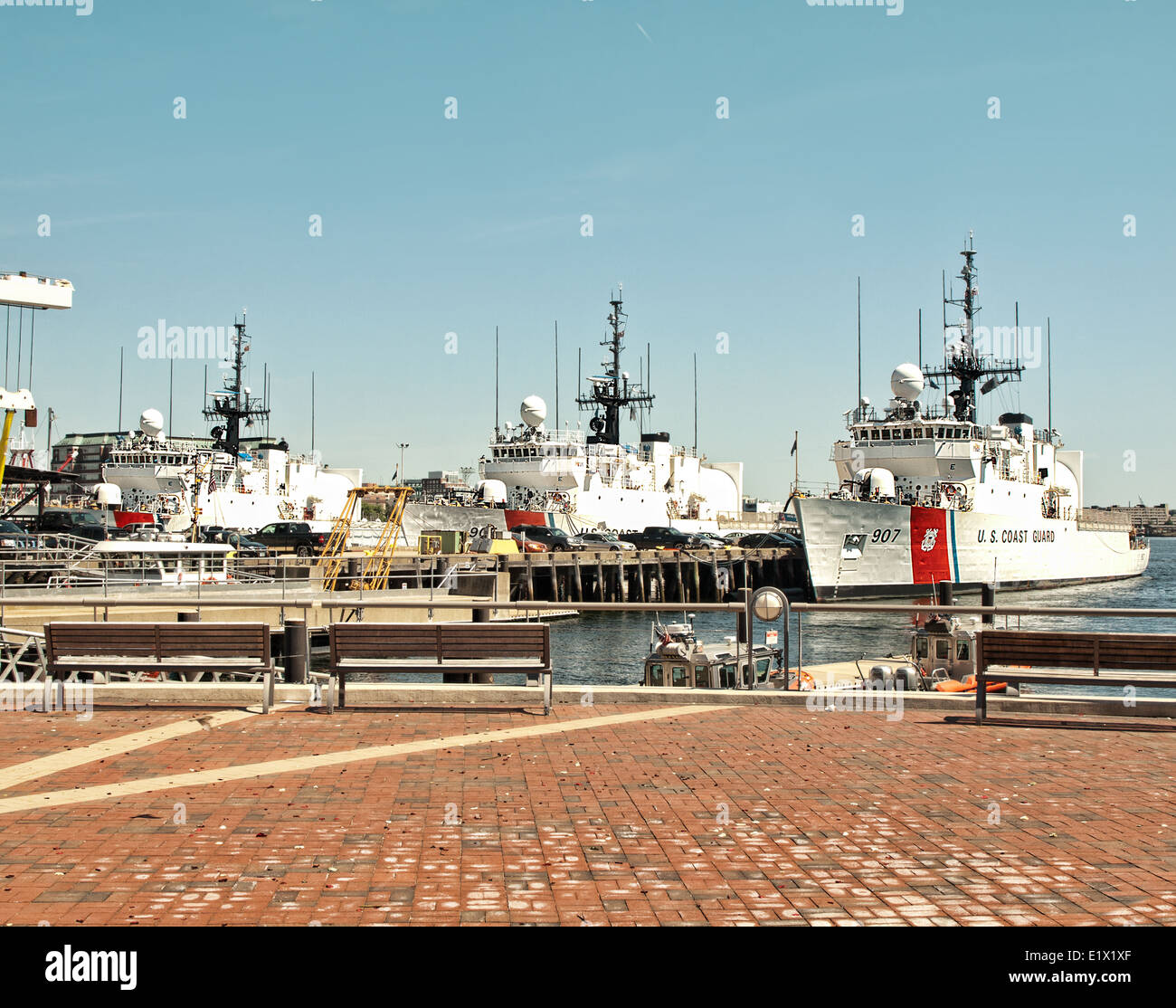 Coast Guard Ships docked in Boston Harbor Stock Photo - Alamy