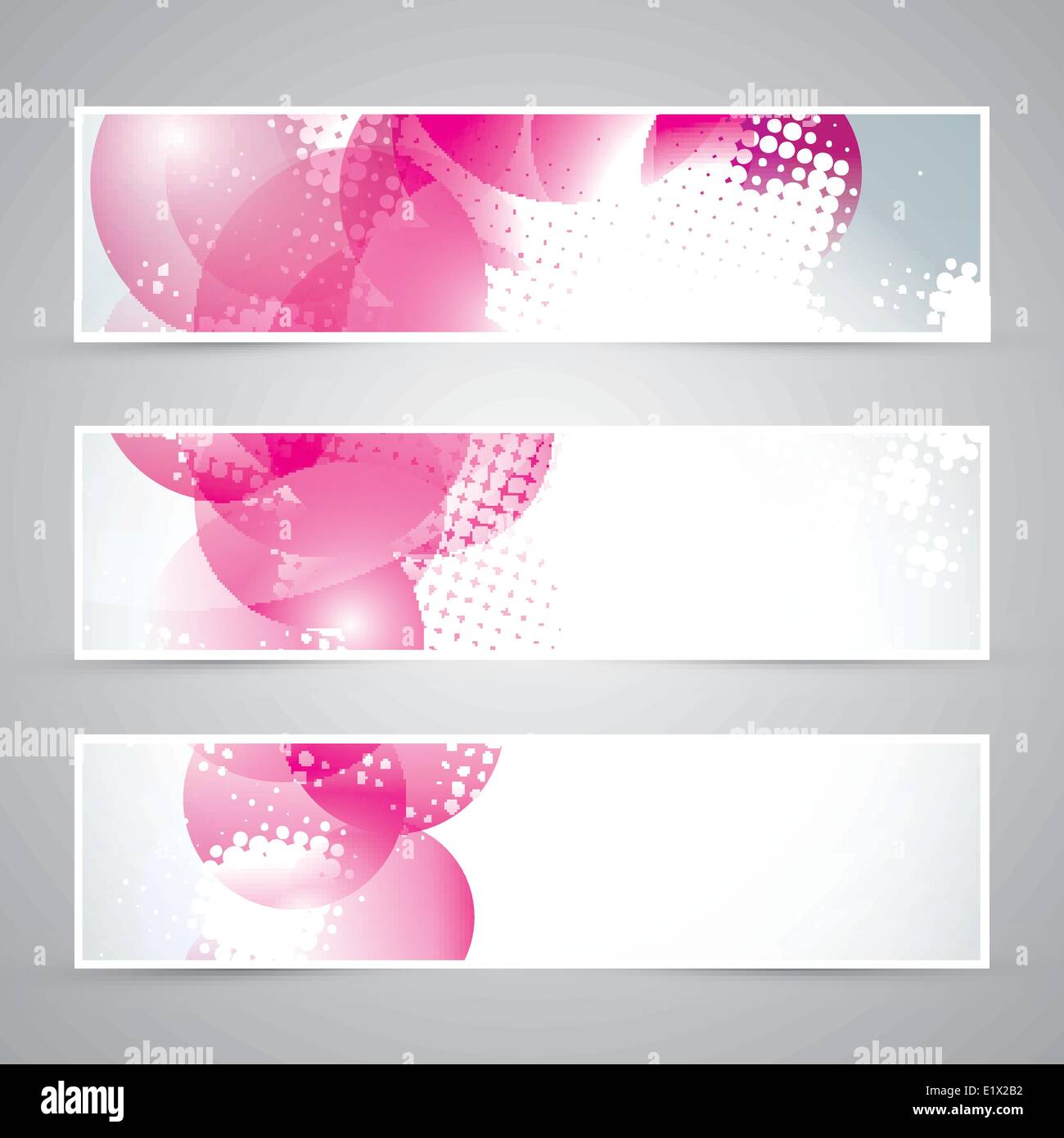 Set of three pink banners vector eps10 Stock Vector Image & Art - Alamy