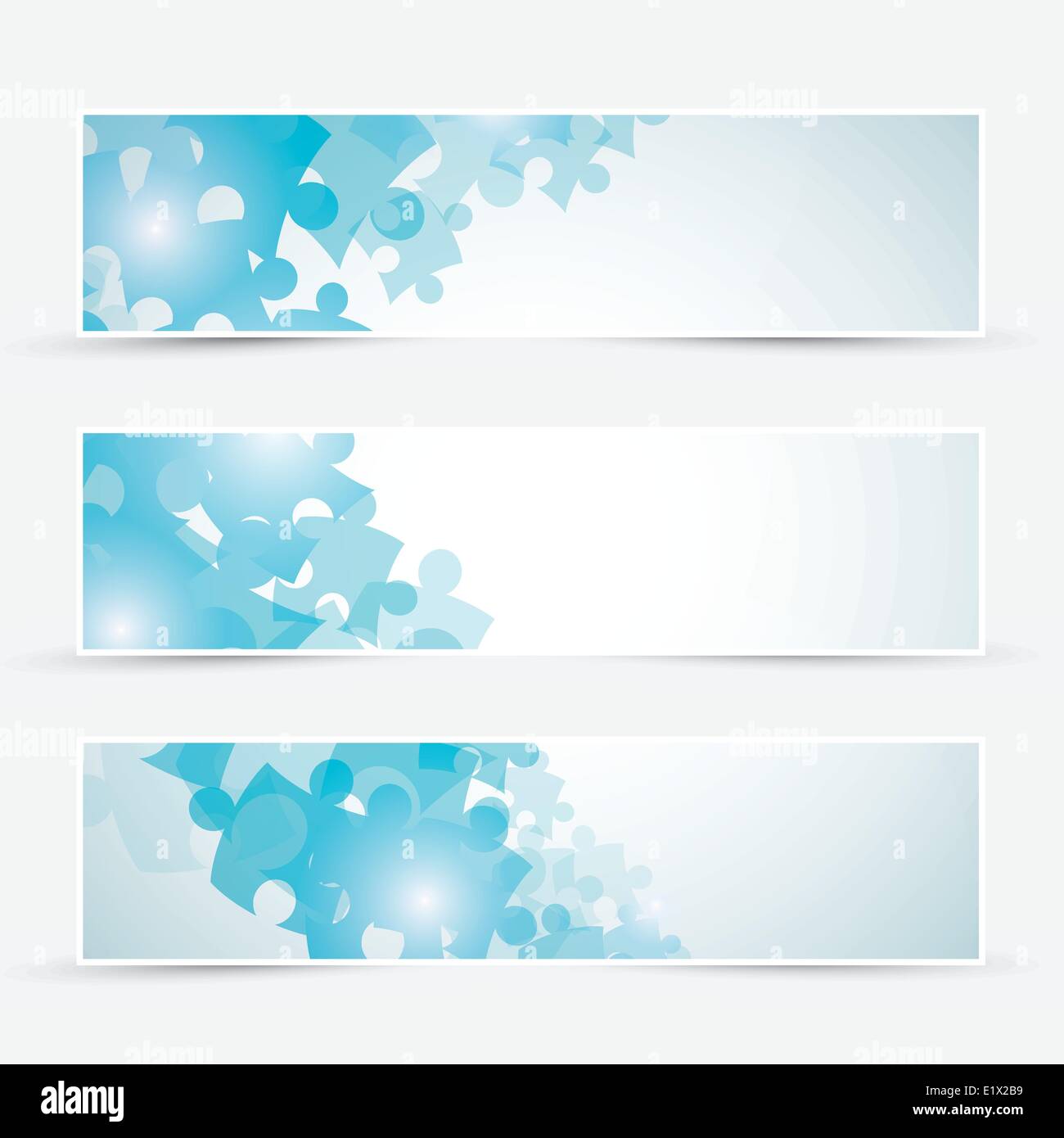 Business puzzle pieces banners vector eps10 Stock Vector Image & Art ...