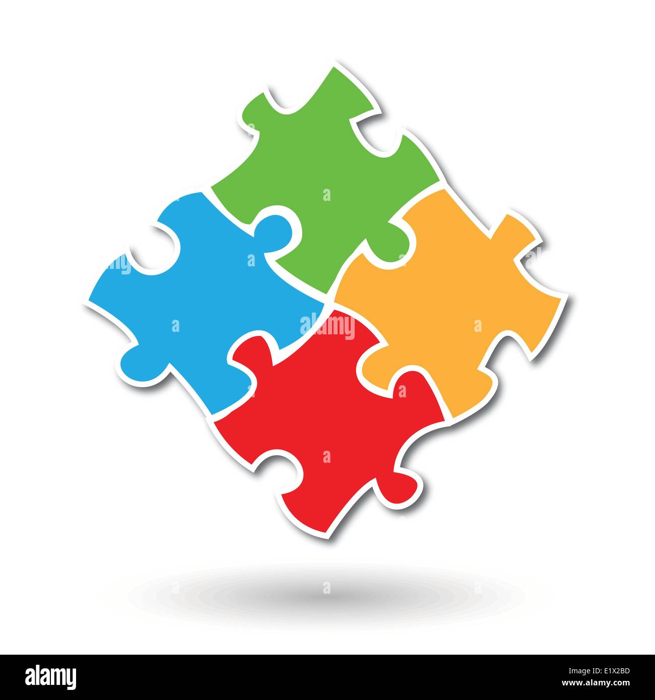 Colorful simplistic kids puzzle pieces vector eps10 Stock Vector Image ...