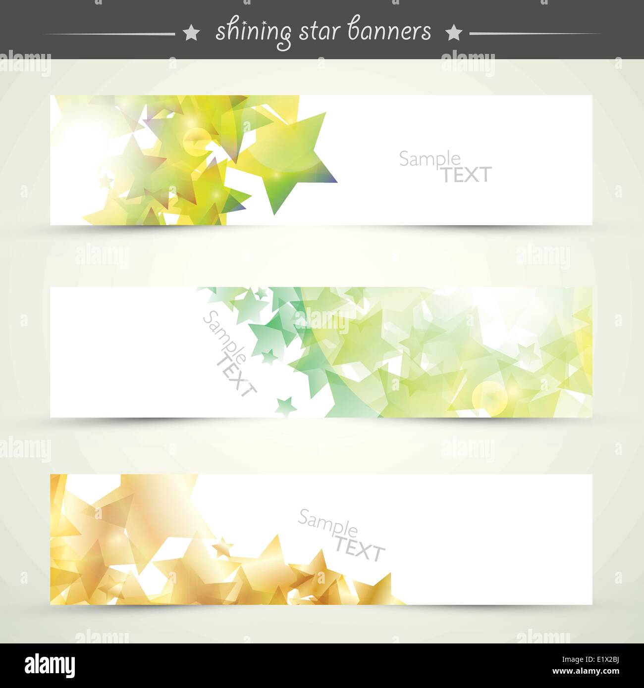 Three shining star banners vector eps10 Stock Vector Image & Art - Alamy