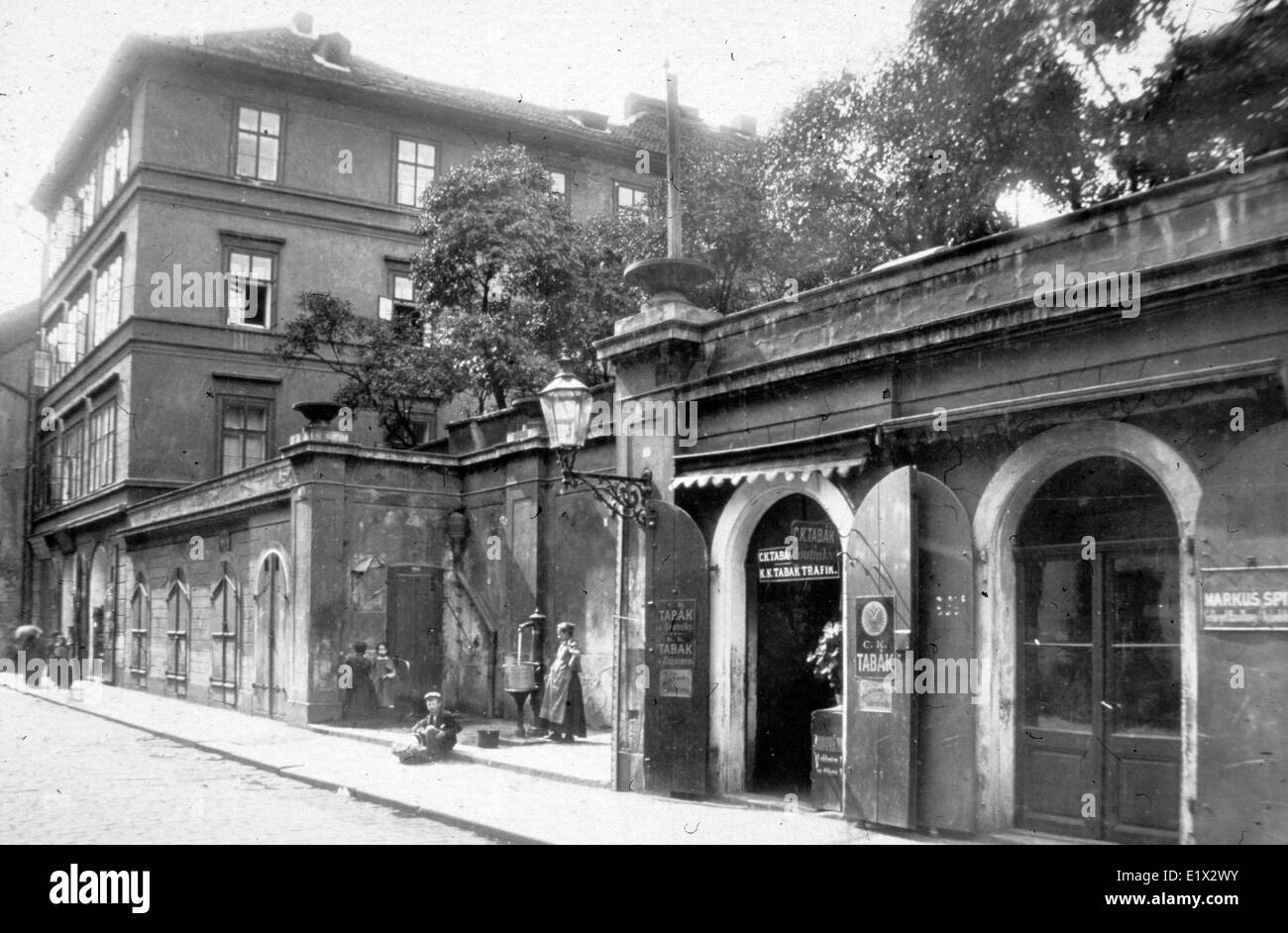 Jewish quarter of Prague, former Jewish ghetto of the Old town. c. 1920 ...