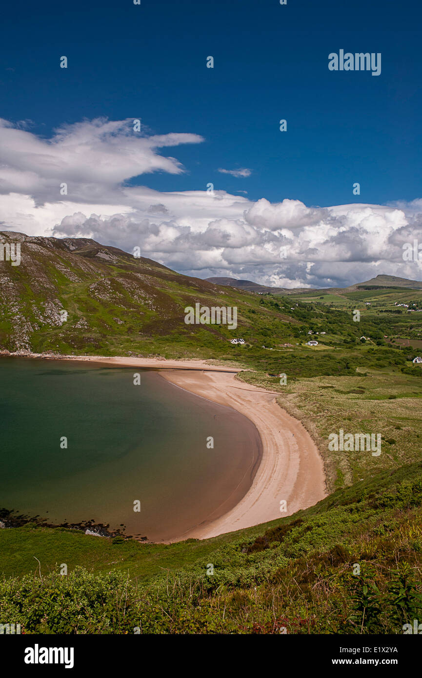The Urris Hills, Dunree Beach and the Atlantic Ocean, Dunree, Linsfort ...