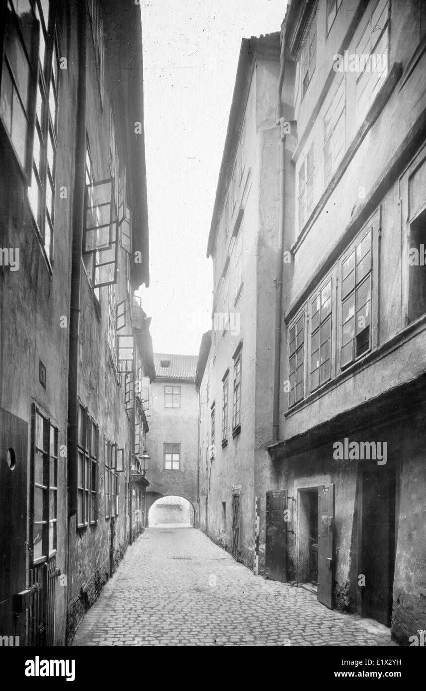 Jewish quarter of Prague, former Jewish ghetto of the Old town. c. 1920 ...