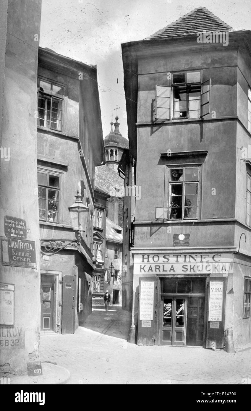 Jewish quarter of Prague, former Jewish ghetto of the Old town. c. 1920 ...