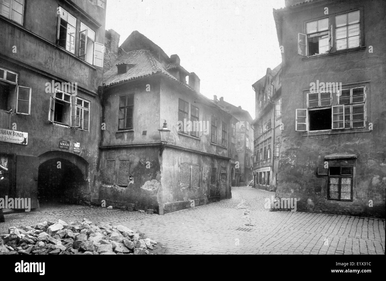 Jewish quarter of Prague, former Jewish ghetto of the Old town. c. 1920 ...